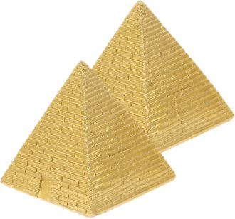 DOITOOL 2 Stück Retro Ägyptische Pyramide aus Robustem Resin Dekoratives Pyramidensouvenir für Haushalt und Schreibtisch Realistische Simulation Stilvolles Wo