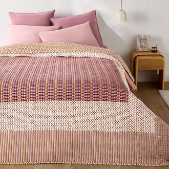 La Redoute Interieurs Couvre-lit Matelass&eacute; Imprim&eacute; Patchwork Coton Lav&eacute; Nahro