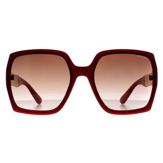 Guess Schmetterling Womens Gl&auml;nzend Rot Braun Farbverlauf GO00031