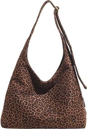 Generic Sac &agrave; bandouli&egrave;re en daim synth&eacute;tique de grande capacit&eacute; pour femme, marron clair, 370*100*210mm