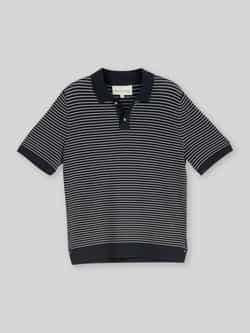 Tom Tailor Regular Fit Poloshirt aus einer Baumwolle in Strickoptik