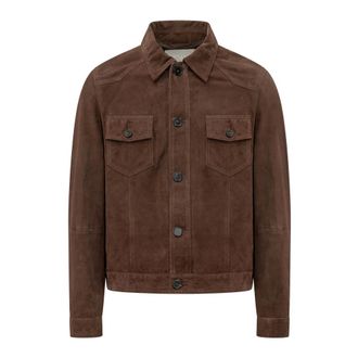 Amaranto Amar&aacute;nto, Homme, Vestes, Brun, Taille: L Veste en cuir avec poches