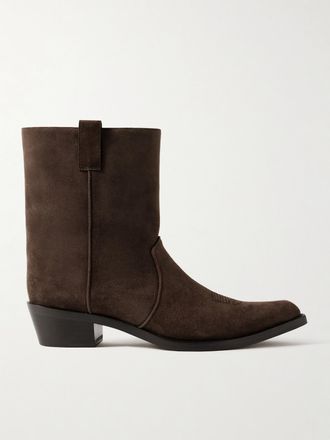 Khaite Bottines En Daim Clive - Marron