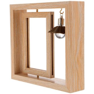 Hemobllo Drehbarer Doppelter Bilderrahmen 6 Zoll Doppelseitiger Desktop Fotorahmen mit Lampenbeleuchtung f&uuml;r Wohnzimmer B&uuml;ro Dekoration