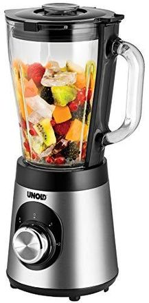 Unold 78625 Blender élégant - Volume : 1,5 l - Jusquà 25 000 tr/min - Avec lame en acier inoxydable - Sans BPA - 500 W - En acier inoxydable - Sans BPA