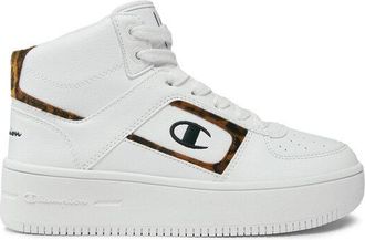 Champion Sneakers Mid Cut Foul Play Plat Mid Animalie S11601-WW001 Weiß