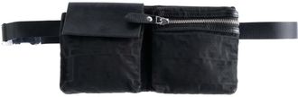 Fendi Bauchtaschen - Zucca Canvas Double Pocket Belt Bag - Gr. ONE SIZE - in Schwarz - f&uuml;r Damen