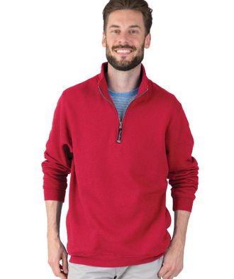 Charles River Apparel Herren Crosswind Viertelrei&szlig;verschluss (Normale Gr&ouml;&szlig;en) Sweatshirt, Rot/Ausflug, einfarbig (Getaway Solids), XXX-Large