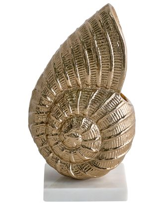 Beliani Dekofigur in Muschelform f&uuml;r Regale Gold Tulje