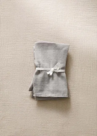 Mango Couverture b&eacute;b&eacute; en coton uni gris - Home - Taille unique - MANGO HOME