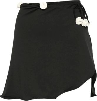La Reveche Femme, Jupes, Noir, Taille: 40 FR Bouquet Pareo