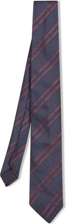 Lardini Homme, Accessoires, Bleu, Taille: ONE Size Cravate Régimentaire en Soie