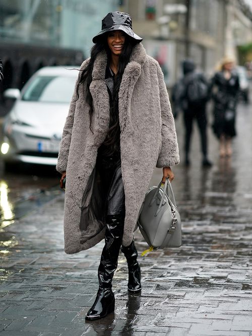 style veste fausse fourrure