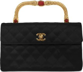 Chanel 1991-1994 gesteppte Handtasche - Schwarz
