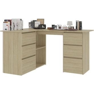 Les Tendances Bureau dangle Ch&ecirc;ne sonoma 145x100x76