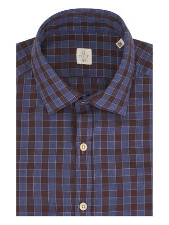 GMF 965 chemise &agrave; carreaux - Bleu