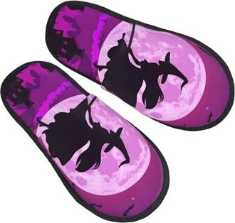 Generic Sorci&egrave;re Volante Halloween Unisexe Pantoufles Doux Chaussons Respirantes Slippers Pour Maison Hiver Int&eacute;rieur M