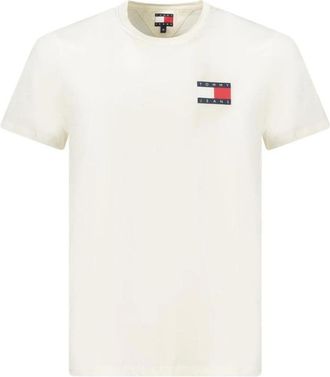 Tommy Hilfiger Homme, Tops, Blanc, Taille: XL T-Shirt Ras du Cou en Coton