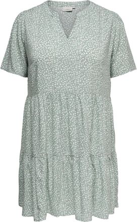 Only Carmakoma Only Carmakoma Damen Carzally Life S/S Thea Tunic Dress Noos, Chinois Green, 42