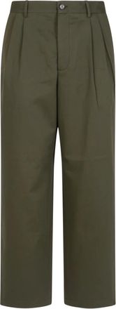 Maison Kitsun&eacute; Homme, Pantalons, Vert, Taille: W40 Pantalon Pliss&eacute; D&eacute;contract&eacute;