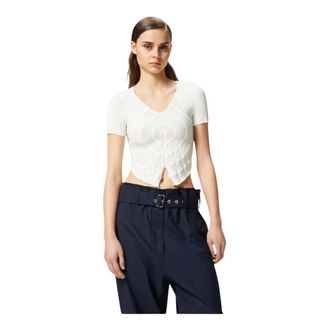 Pinko Pinko, Femme, Pulls, Blanc, Taille: 40 FR Falterona Maglia Sunny