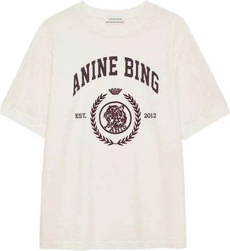 Anine Bing Jaylin T-shirt Collegiate - Cream