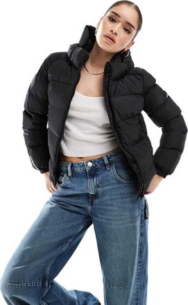Superdry Sportliche Steppjacke in Schwarz mit Kapuze
