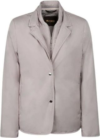 Moorer Femme, Vestes, Gris, Taille: 32 FR Blazer l&eacute;g&egrave;rement rembourr&eacute; &agrave; simple boutonnage
