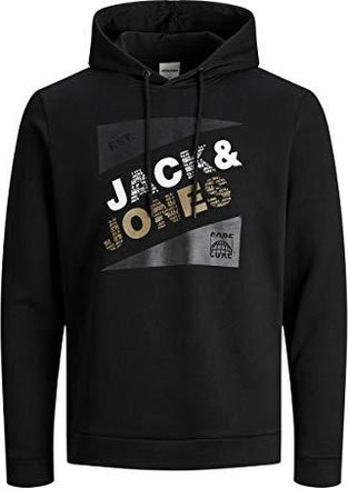 Jack & Jones Jack & Jones Jjecorp Sweat &agrave; capuche avec logo - pour homme - Noir - X-Large