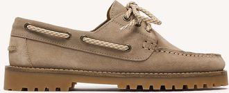 Faguo Chaussures bateau femme beige