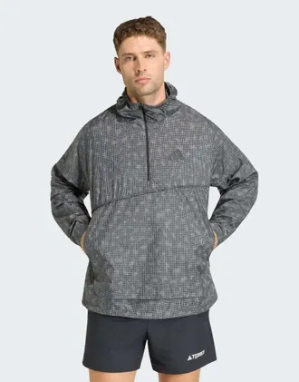 adidas adidas Performance - Terrex Xploric Clima365 - Anorak coupe-vent imprim&eacute; - Gris