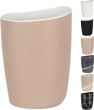 Spirella Zahnputzbecher Zahnbürstenhalter Etna 9x7x12,5 cm Steinoptik - Bahama Beige