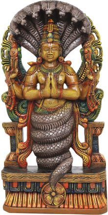 Exotic India Sage Patanjali, a Great Grammarian and Exponent of The System of Yoga - South Indian Temple Wood Car