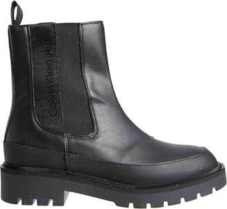 Calvin Klein Bottes pour Femme YW0YW01254 COMBAT MID CHELSEA BOOT 0GT TRIPLE BLACK Taille 38 EU