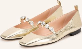 Prosperine Prosperine Mary-Jane-Ballerinas Mit Schmucksteinen gold