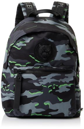 Plein Sport Unisex Backpack Boston Nylon Handtasche, Dark Grey