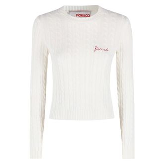 Fiorucci Damen, Strickwaren, Weiß, XSGröße