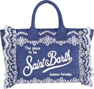 MC2 Saint Barth Femme, Sacs, Bleu, Taille: ONE Size Borsa Colette Volant