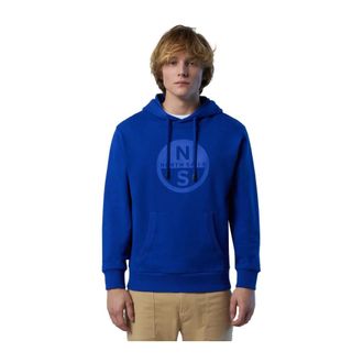 North Sails Baumwoll-Hoodie mit Logo-Print - - Sweatshirts & Hoodies - Herren - Blau - L
