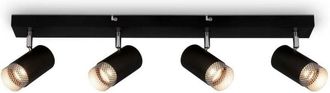 Briloner Spot, noir-chrome mat, excl. 4xGU10/max.9W