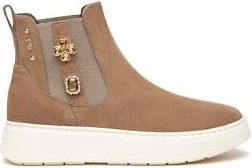 Nero Giardini I514172D Bottines Chelsea Femme en Cuir Velours - Marron 38 EU