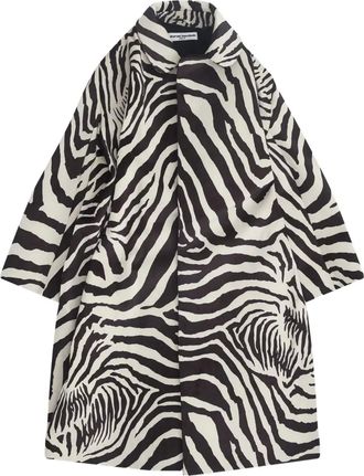 Duran Lantink Mantel mit Zebra-Print - Weiß