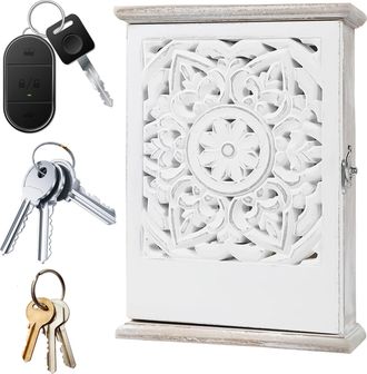 Generic Schlüsselbox - Moderner Organizer Schrank Deko Für Zuhause - Wandmontage Schlüsselbox Schlüsselorganizer Haken,Für Einzug Feiertag Geburtstag Haustür 