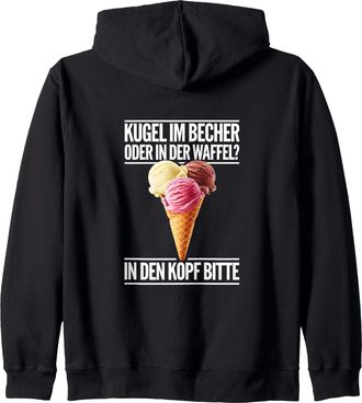 Mapanoli Design Kugel Im Becher Oder In Der Waffel Sarkasmus Ironie Spruch Kapuzenjacke