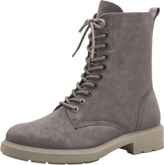Tamaris Damen Schn&uuml;rstiefel Leder; STONE/grau; 38 EU