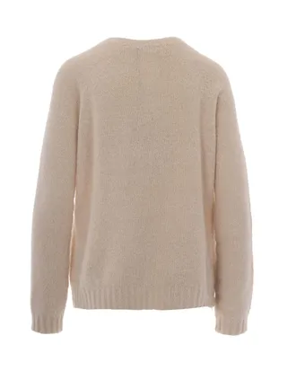 Max Mara Womens Knit Jumper Ghiacci Almond Alpaca (vicugna Pacos Jumpers Sweater