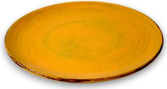 Fratelli Col&igrave; Terrakotta-Teller Terre, antike Speiseteller &Oslash; 26 cm Ockergelb antik - italienische Handwerkskunst f&uuml;r Ihren Tisch