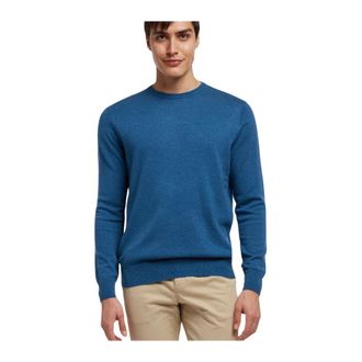 Brooks Brothers Homme, Pulls, Bleu, Taille: S Pull Ras du Cou en Laine dAgneau