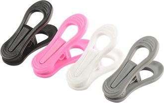 Holibanna 20stücke Handtuchklammern Aus Kunststoff Zum Trocknen Wäscheklammern Vielseitig Einsetzbar Wäscheleinenklammern Mit Rutschfesten Zähnen Schwarz Rosa W