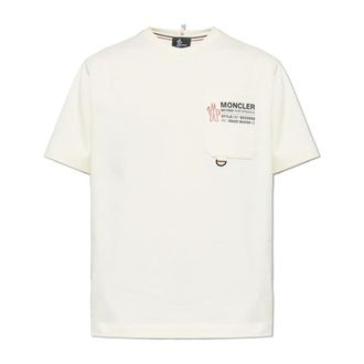 Moncler Baumwoll-T-Shirt - - Tops - Herren - Beige - S